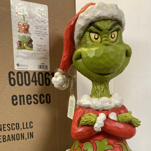 Jim Shore | Holiday | 2 Jim Shore Sneaky Grinch Statue Arm Folded ...